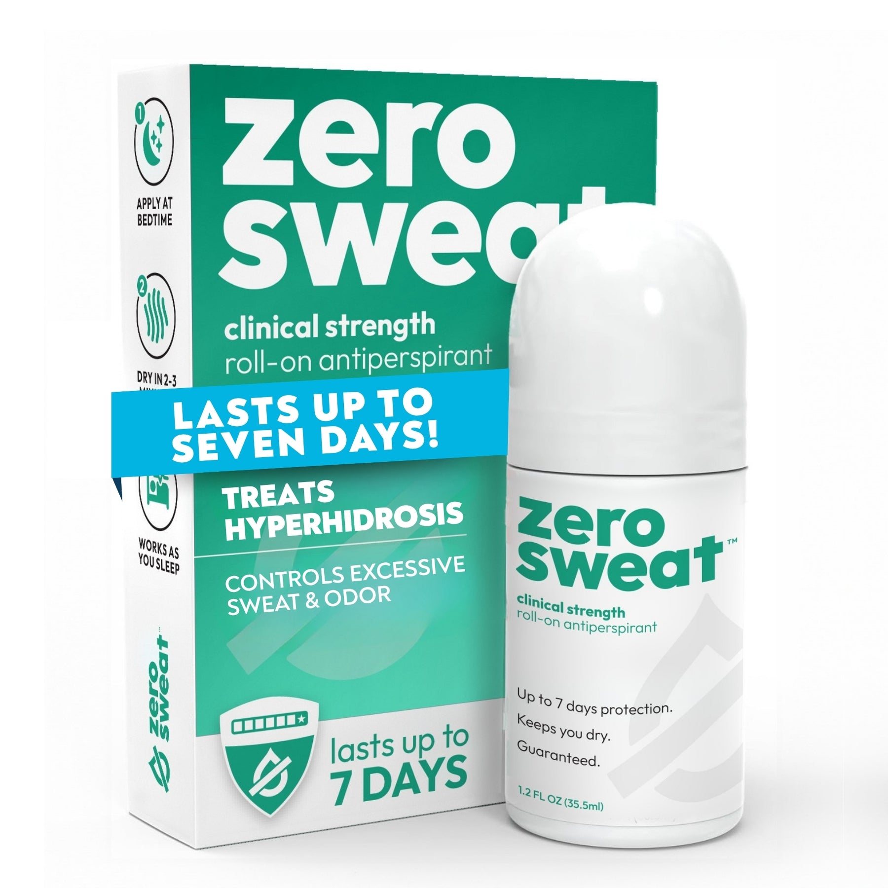 Hyperhidrosis Antiperspirant Roll-On For Sweaty Armpits - ZeroSweat
